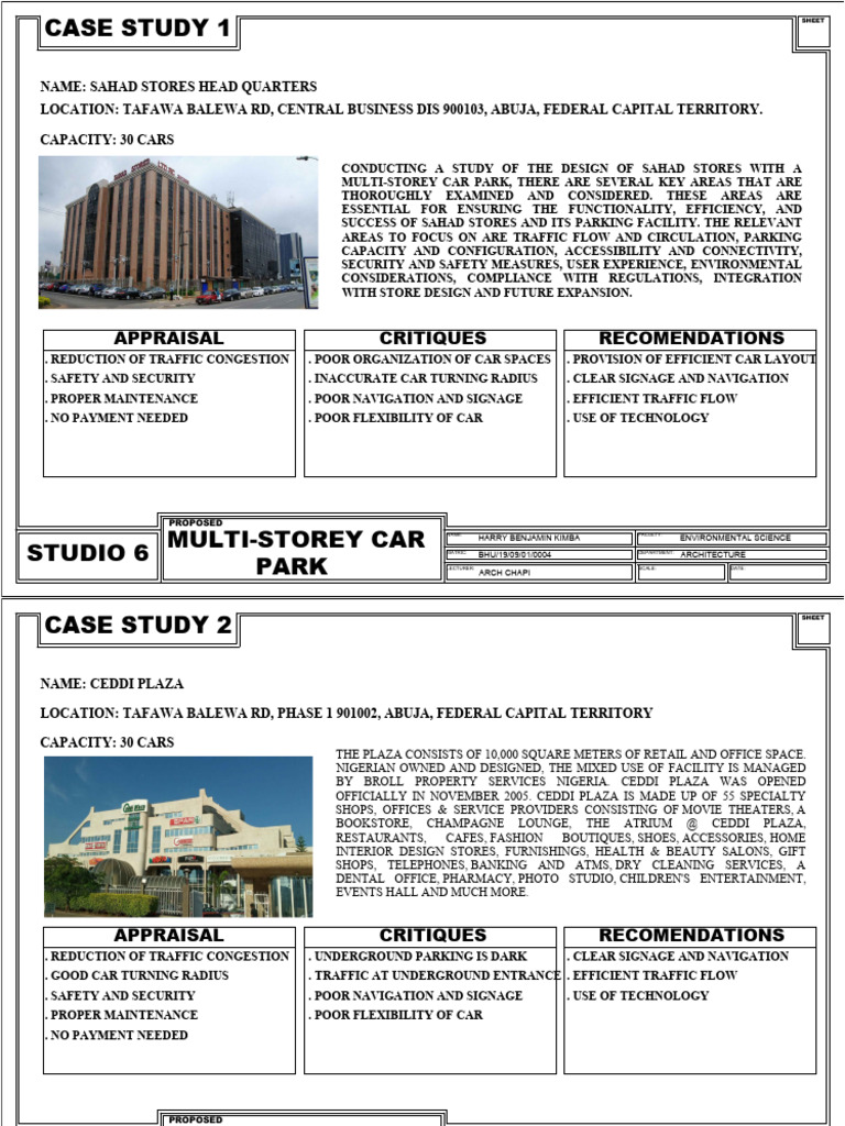 Case Study 1_merged | PDF | Parking | Land Transport