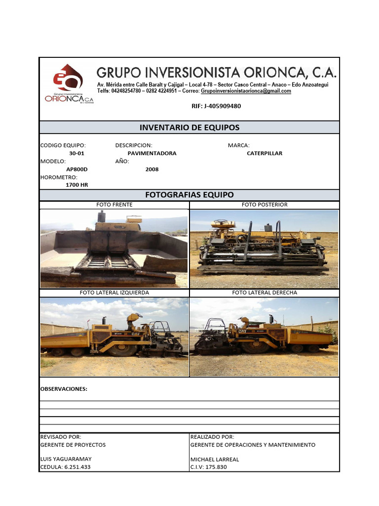 Equip-Asfal-Orianca 1 | PDF