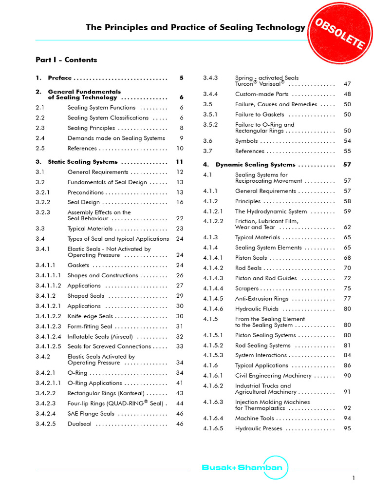 Busak+Shamban Practice of Sealing Technology en 2002 | PDF | Force ...