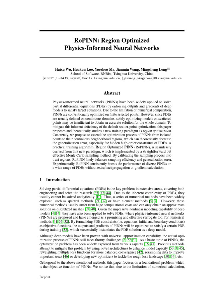 RoPINN | PDF | Partial Differential Equation | Mathematical Optimization