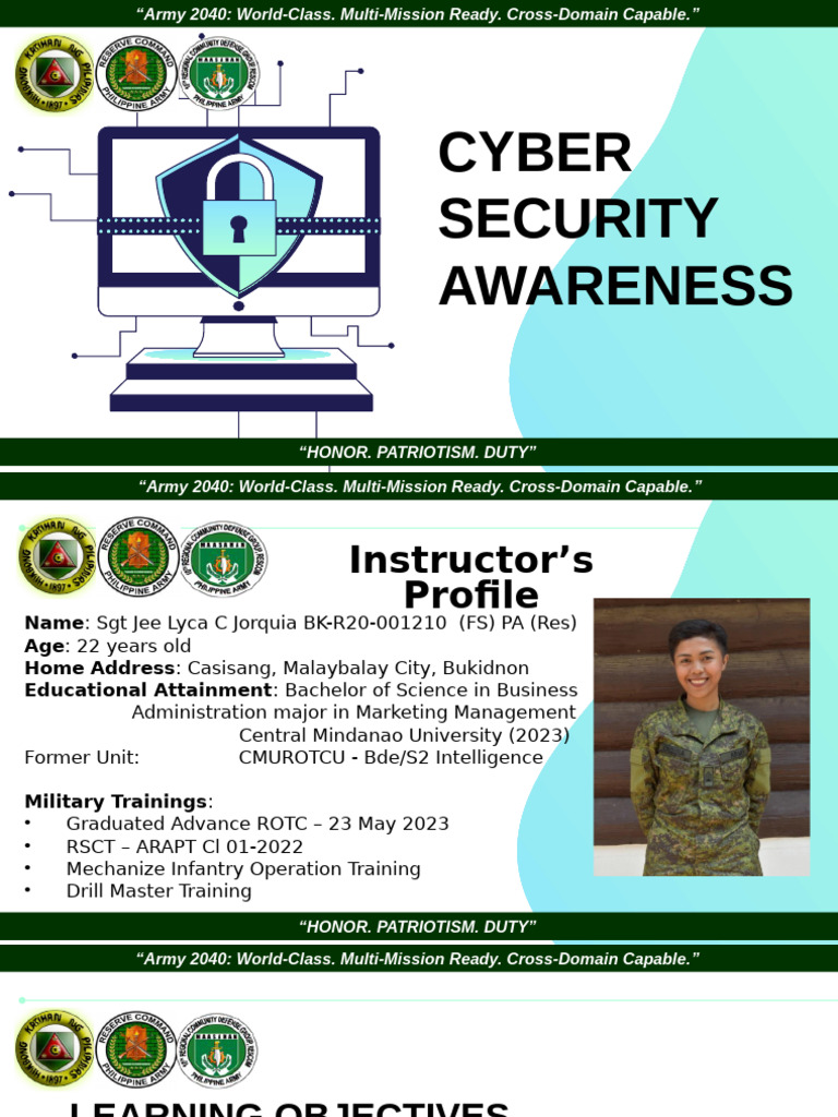 Cyber Security Awareness Training Guide | PDF | Security | Computer Security