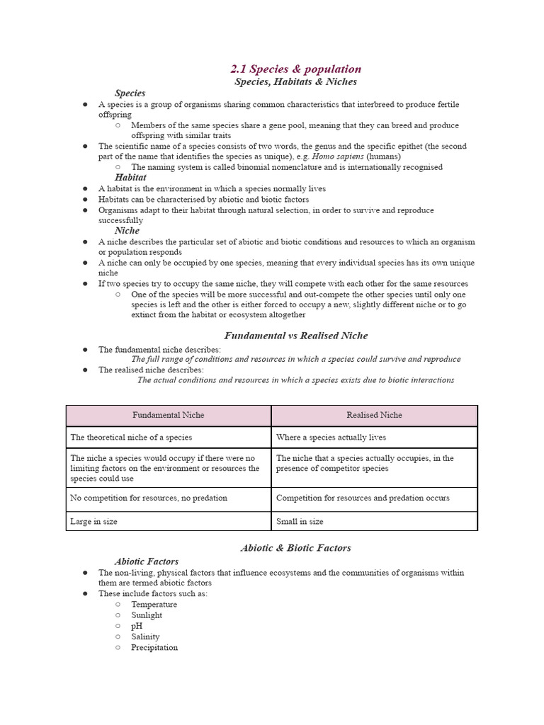 IBDP ESS Unit 2 Ecosystems and Ecology | PDF | Carbohydrates ...