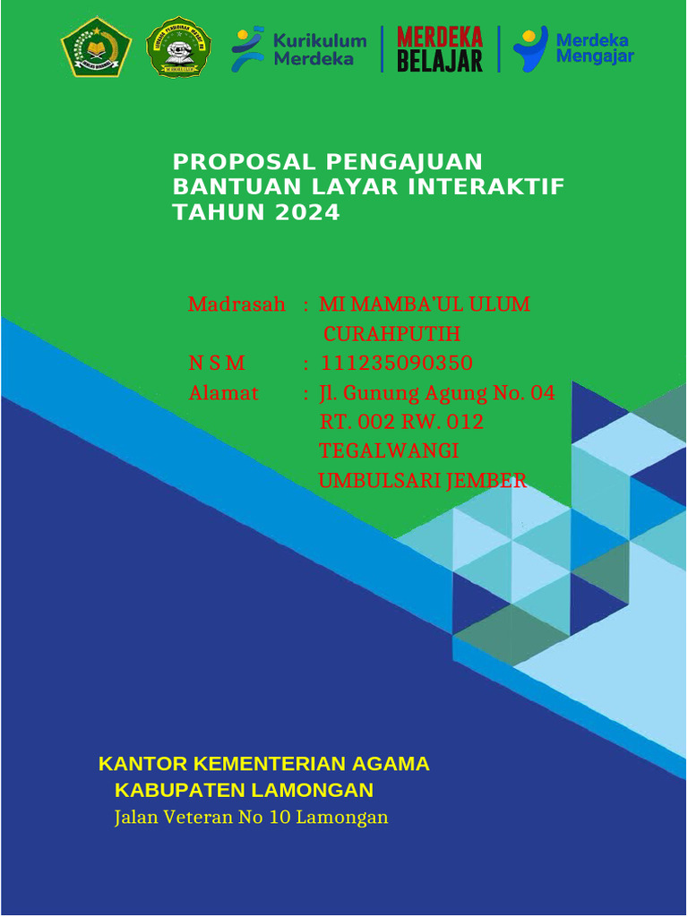Proposal Bantuan Layar Interaktif | PDF | Karier & Perkembangan | Kesehatan Holistik