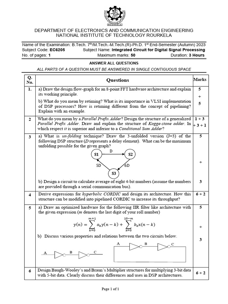 EC6205 | PDF | Digital Signal Processing | Signal Processing