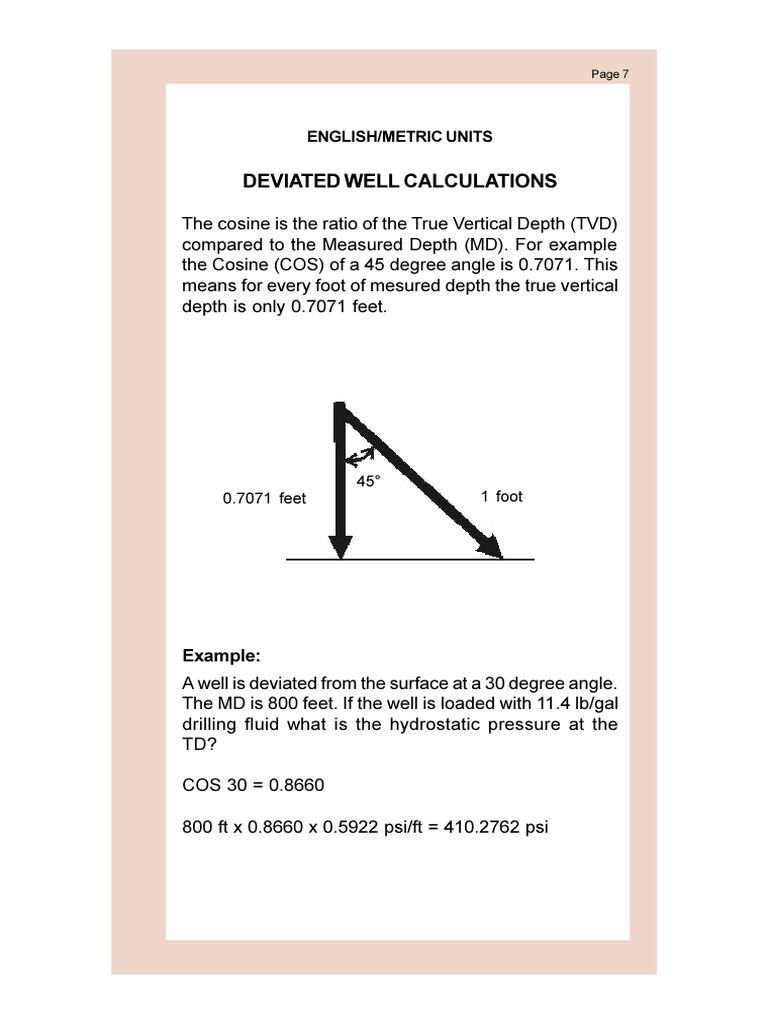 Deviated Well Calculation Guide | PDF | Science & Mathematics