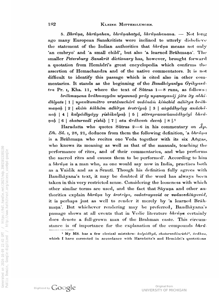 Bhruna Buhler 1 | PDF | Sanskrit | Indian Religious Texts