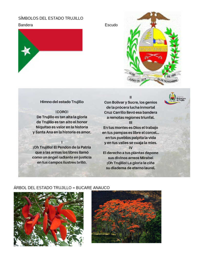 Símbolos y Cultura del Estado Trujillo | PDF