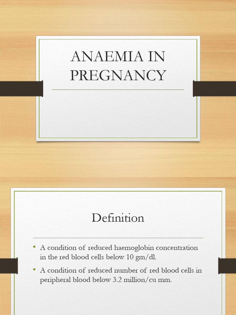 Anaemia in Preg | PDF | Anemia | Hemoglobin