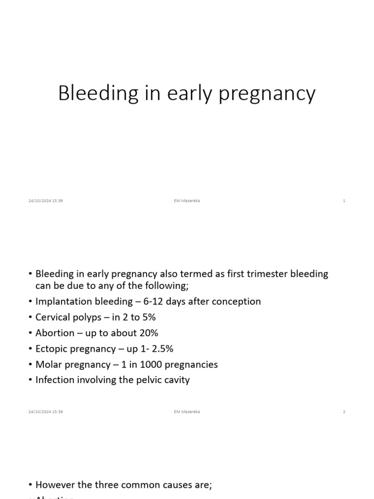 Ectopic Preg - GTD Notes | PDF | Medical Specialties | Women's Health