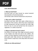 Coal and Petroleum Class 8 Ncert | PDF | Fuels | Petroleum