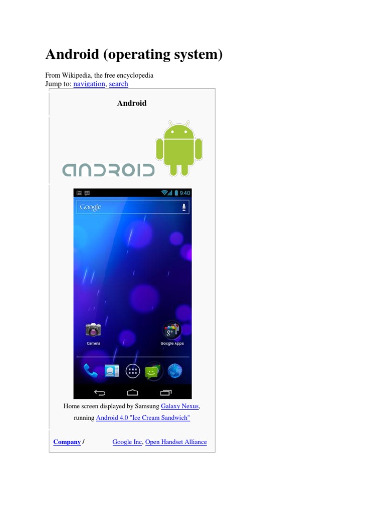 Android (Operating System) | PDF | Android (Operating System) | Linux