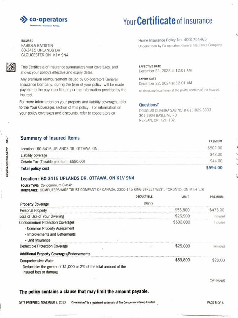 Home Insurance | PDF