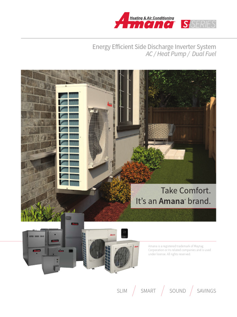 Amana S Series Brochure | PDF | Air Conditioning | Heat Exchanger