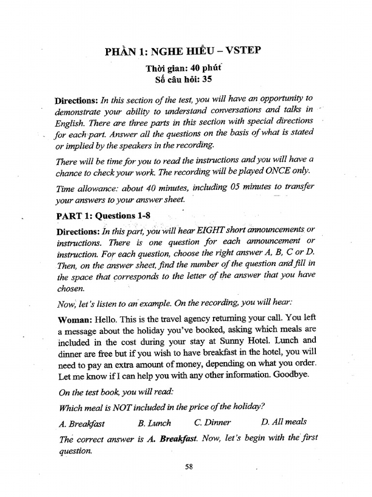 Đề thi vstep 1 full | PDF