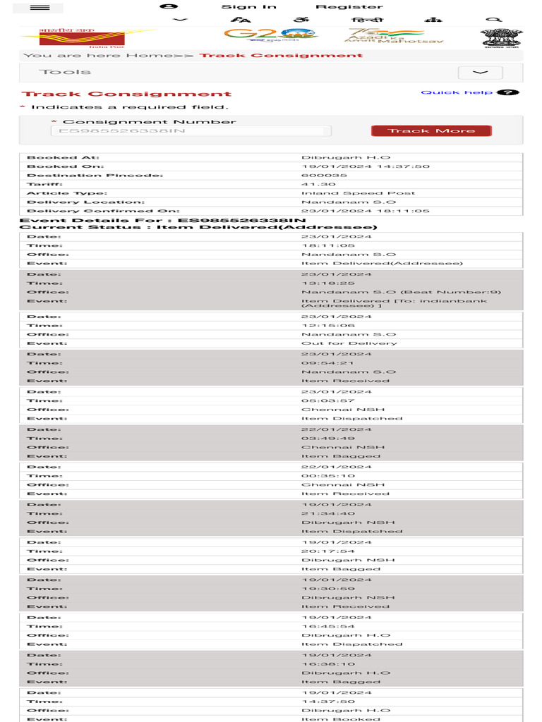 Track Consignment | PDF | Freight Transport