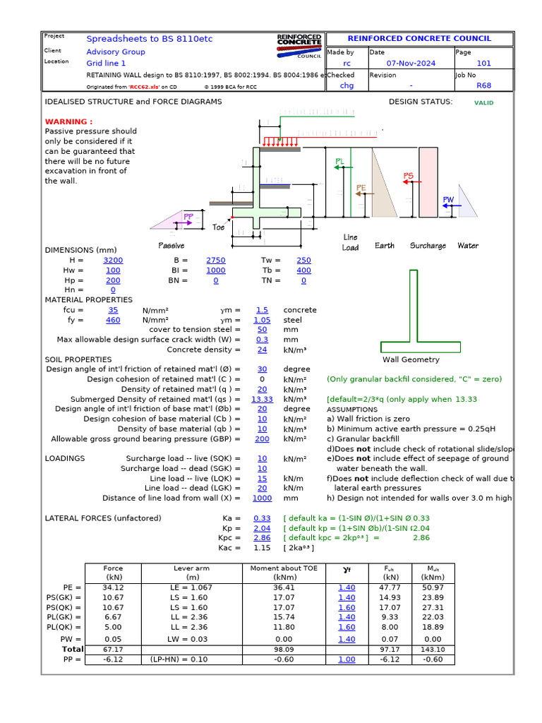 RCC62 Retaining Wall | PDF | Soil | Mechanics