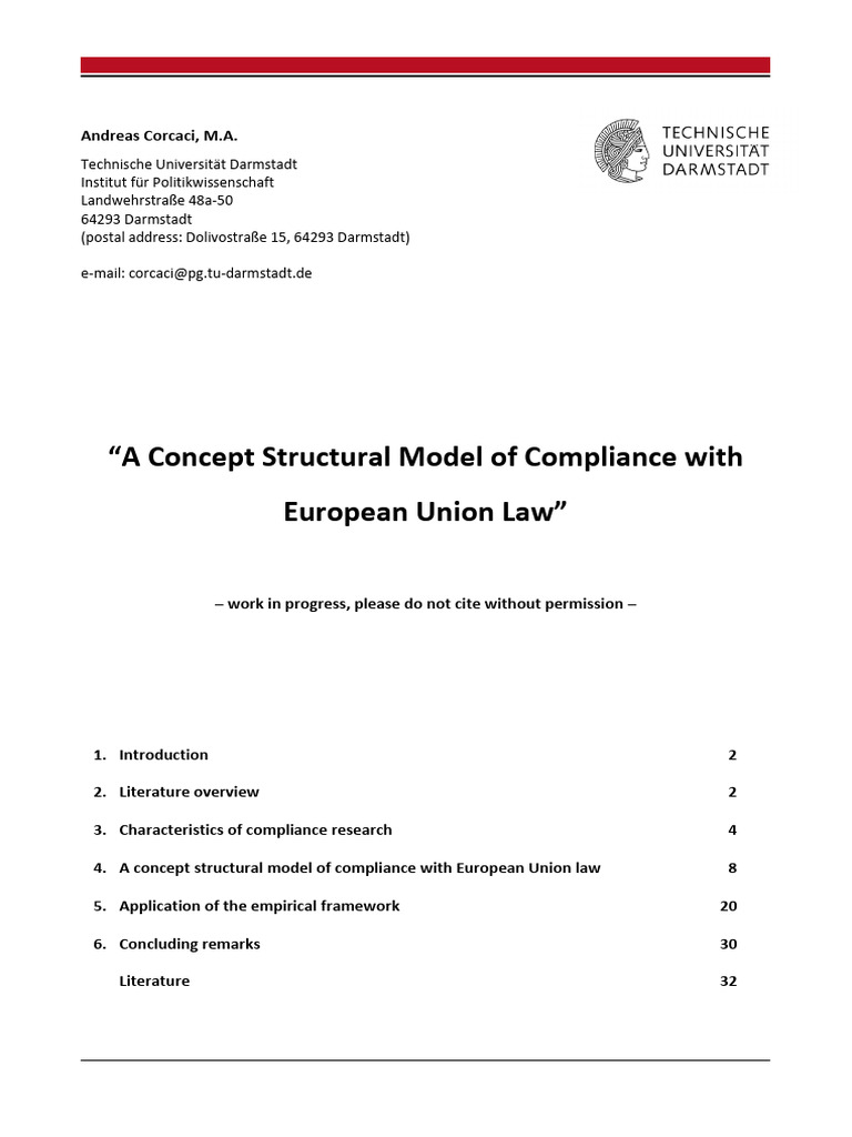 EU Law Compliance Structural Model | PDF | Logic | Conceptual Model