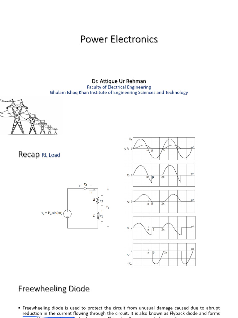 Week 11 - Freewheeling Diode | PDF | Rectifier | Capacitor