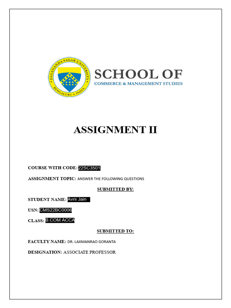 Ca Assignment 2 CMS22BC0006 | PDF | Consolidation (Business) | Equity (Finance)