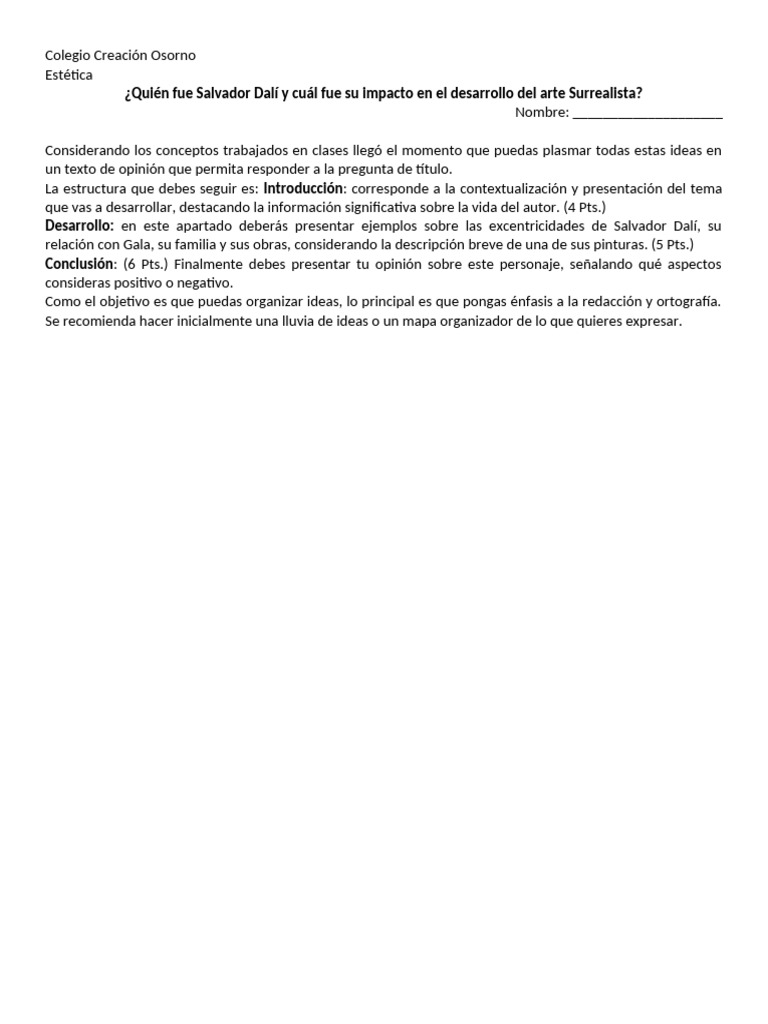 Análisis de Salvador Dalí y el Surrealismo | PDF | Arte
