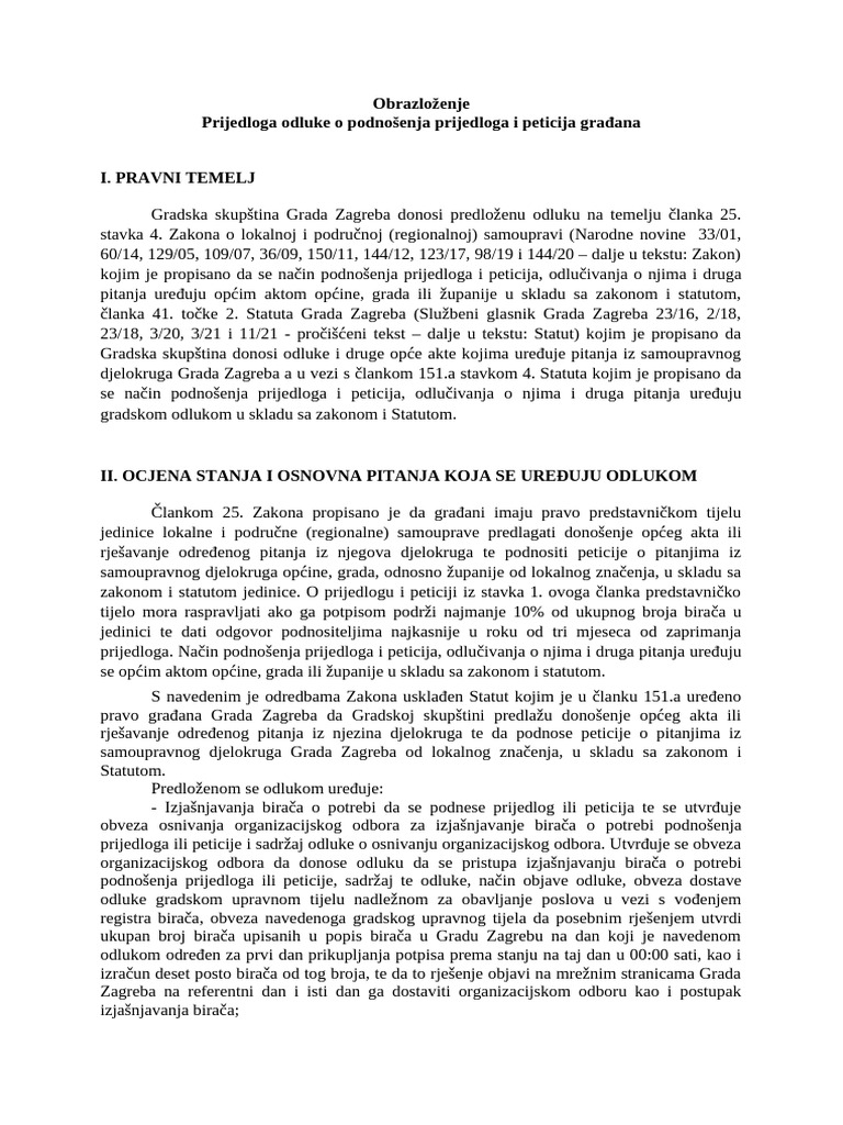 Obrazloženje Peticije | PDF