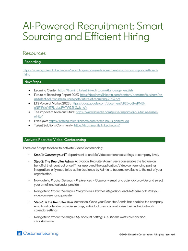 AI Powered Recruitment_Resources | PDF | Recruitment | Linked In AI Powered Recruitment_Resources | PDF | Recruitment | Linked In
