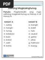 Salitang Kilos Worksheet 1 | PDF