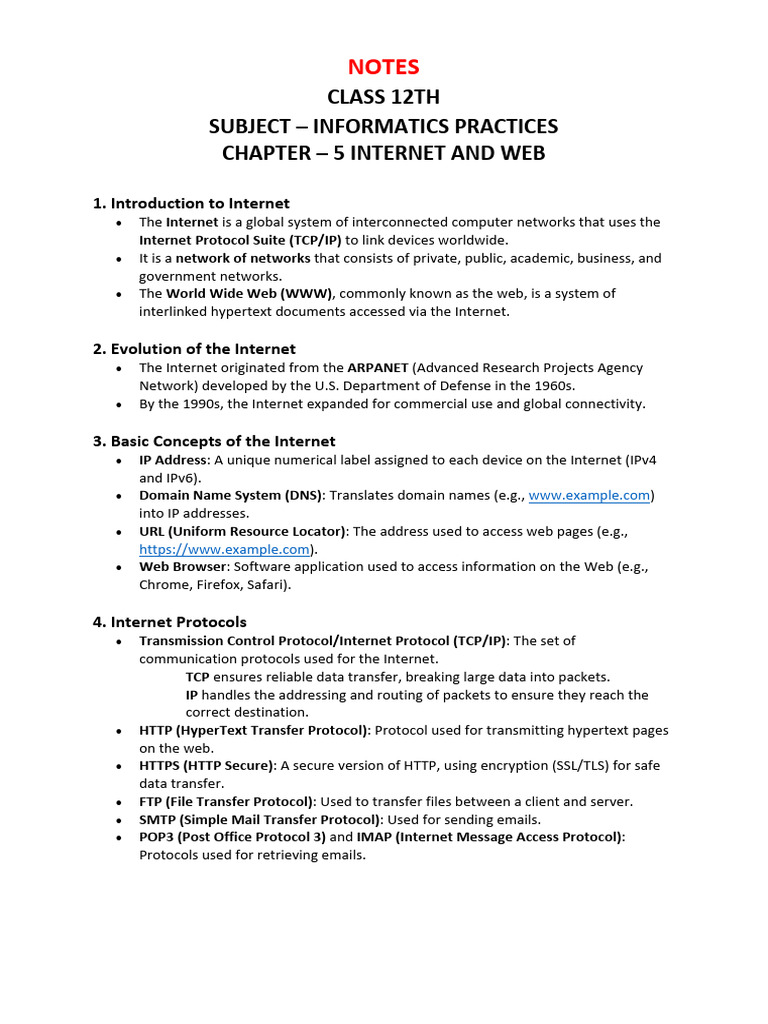 Class 12 Notes Informatics Practices Chap 5 (2024-25) | PDF | World ...