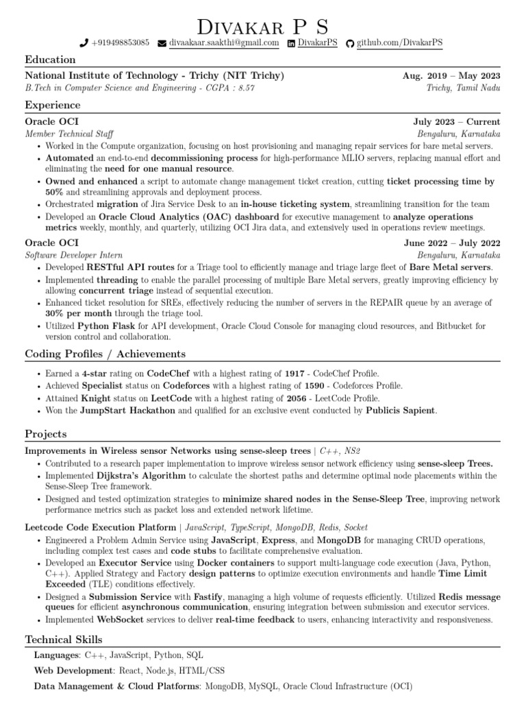 Divakar PS | PDF | Cloud Computing | Java Script