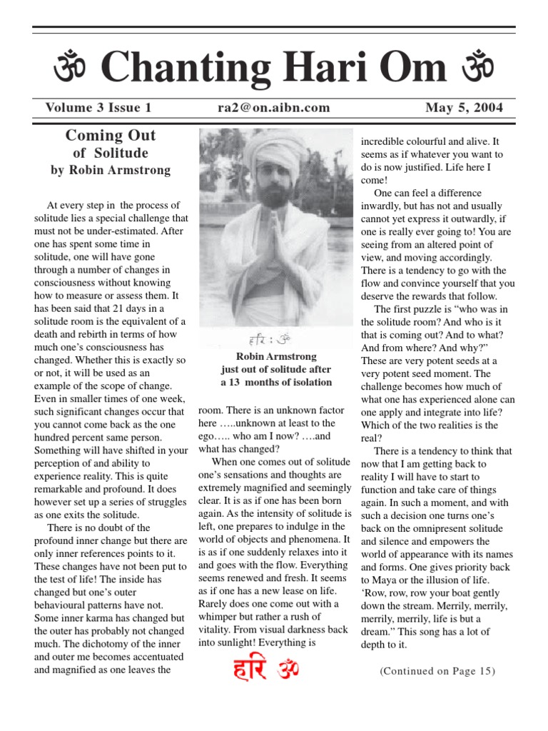 Chanting Hari Om V3 1 Mar04 Pdf Mantra Monastery