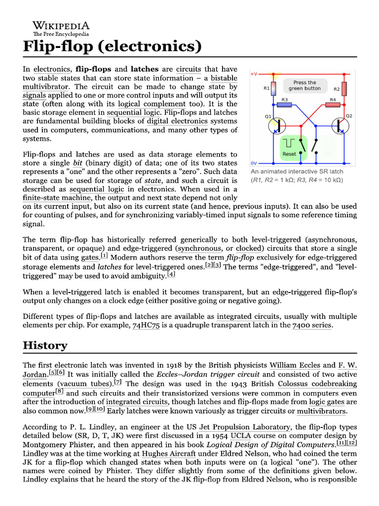 Flip Flop Wikipedia | PDF