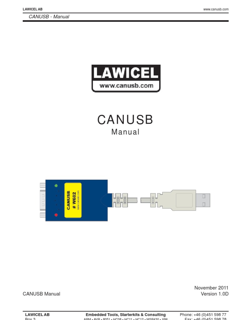 Canusb Manual | PDF | Usb | Device Driver