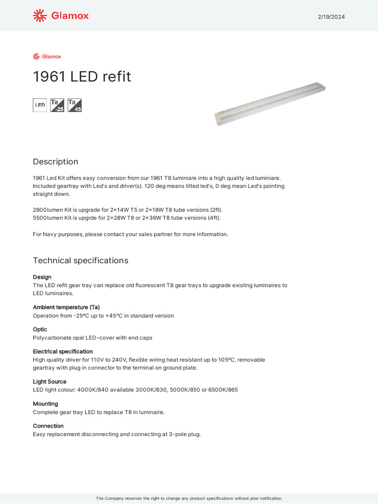 1961 LED Refit | PDF