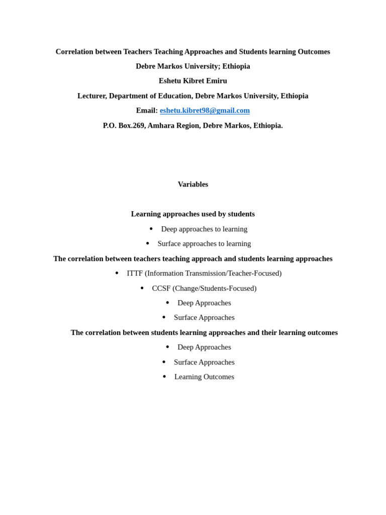 Correlation Study Pdf Learning Psychology