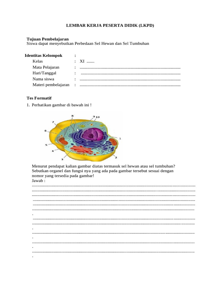 LKPD Biologi Kelas XI | PDF | Game & Aktivitas | Komputer
