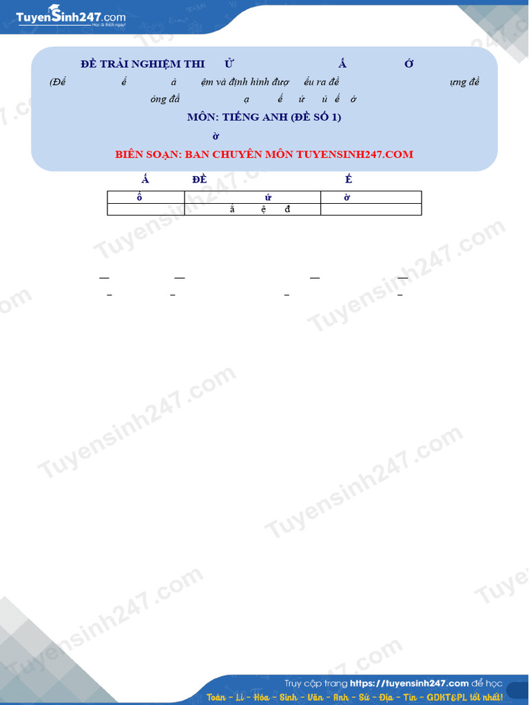 De Thi de Trai Nghiem Thi Thu TN THPT Mon Tieng Anh Theo Cau Truc Moi 2025 de So 1 1721100317 ...
