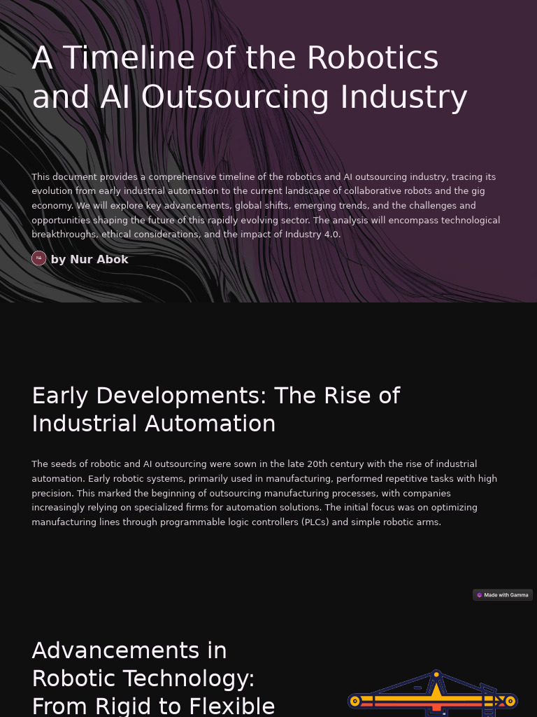 A Timeline Of The Robotics And Ai Outsourcing Industry Pdf Robotics Artificial Intelligence
