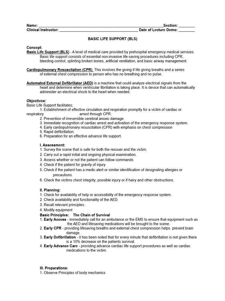 NCM 310 RLE Procedural Checklist | PDF | Cardiopulmonary Resuscitation | Medical Emergencies