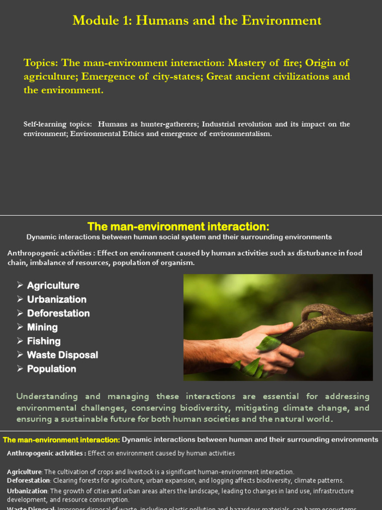 CHEM Module 1 | PDF | Human Impact On The Environment | Natural Environment