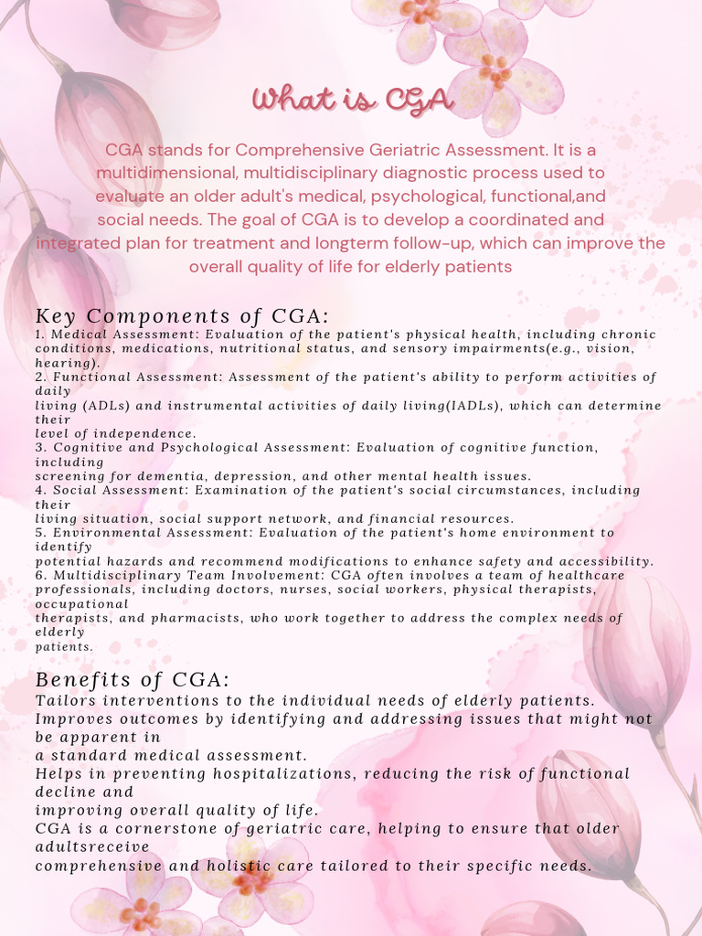 Understanding Comprehensive Geriatric Assessment | PDF