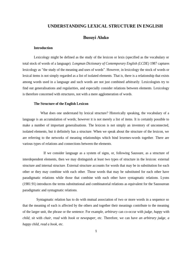 1595542239understanding Lexical Structure (Corrected) | PDF ...
