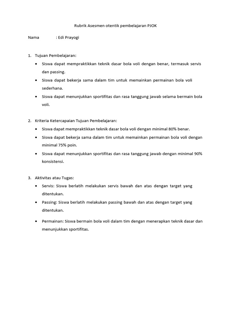 2-6-d-Lakukan-Asesmen-Otentik-dalam-Pembelajaran-PJOK EDI PRAYOGI | PDF