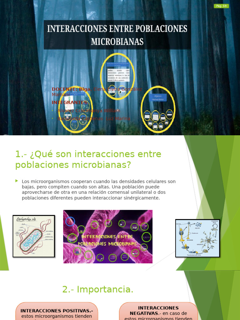 Interacciones Entre Poblaciones Microbianas | PDF | Microorganismo | Biología