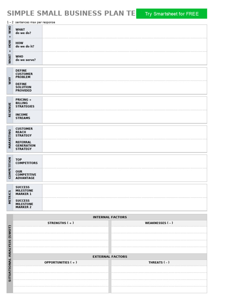 Small Business Plan Template | PDF