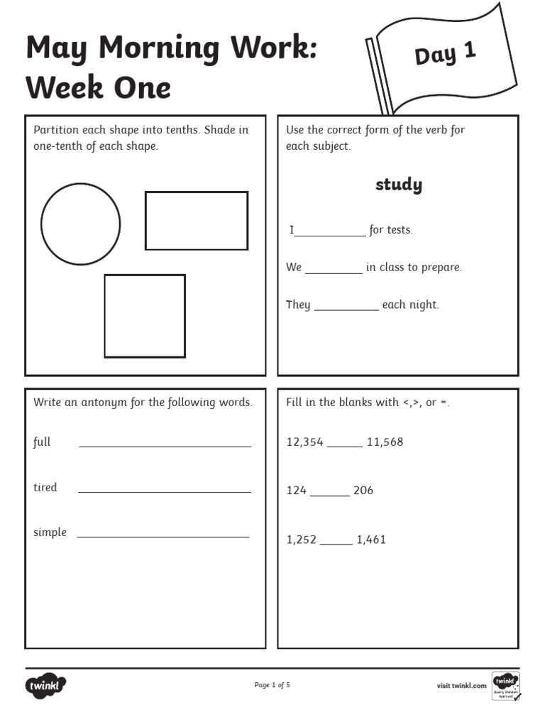 BW May Morning Work Bundle Week One | PDF | Word | Morphology