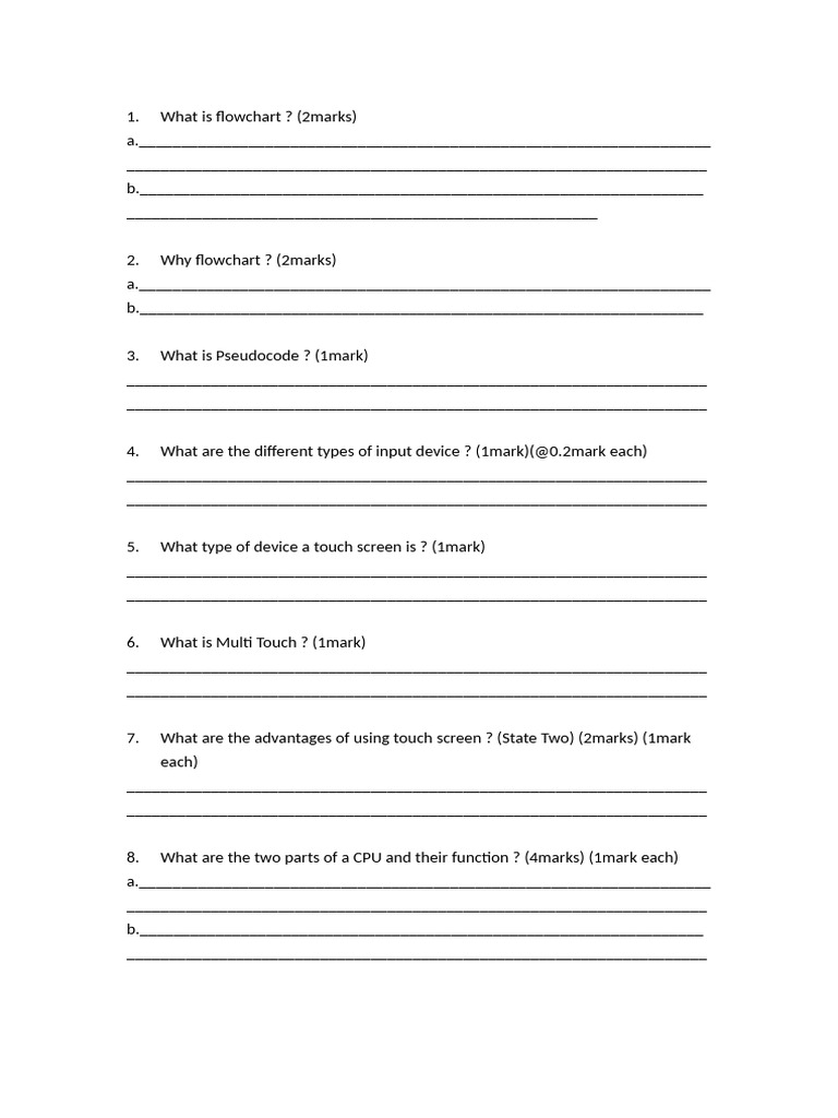 Ict Mock Exam Pdf Computer Data Storage Read Only Memory