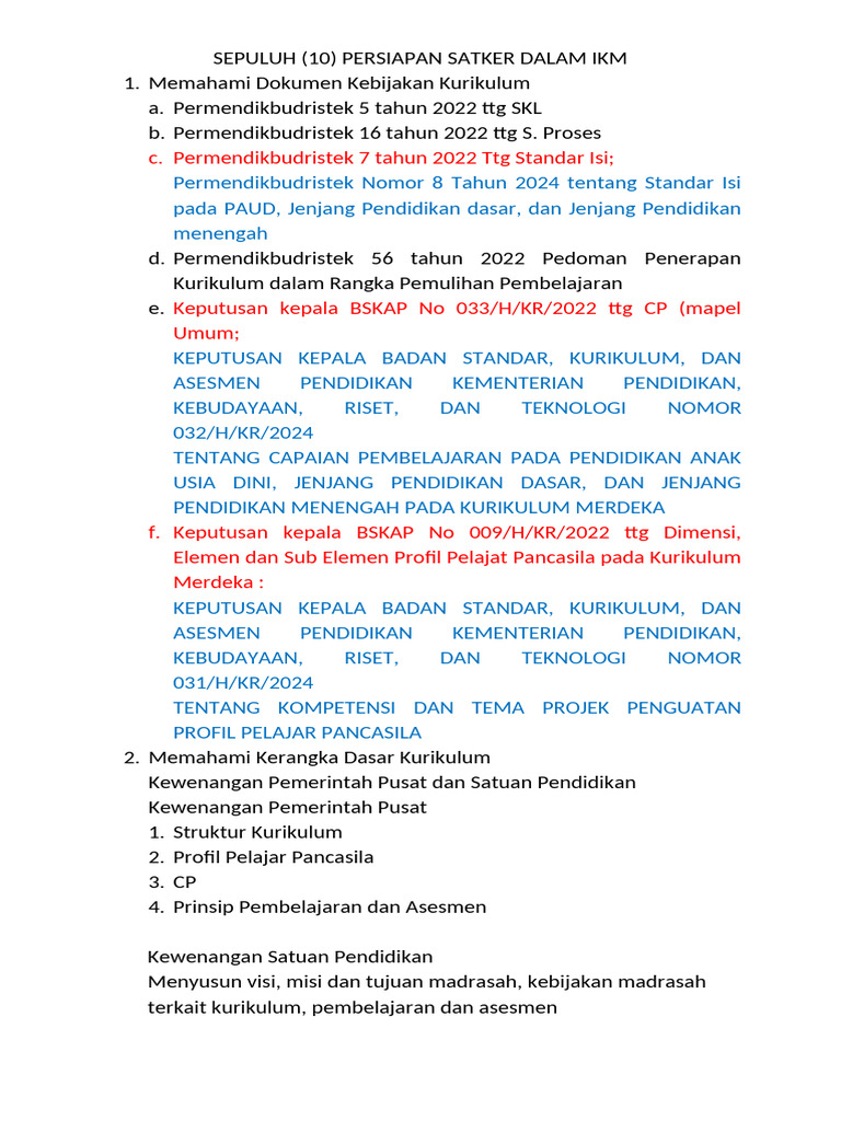 10 Persiapan Satker Dalam Ikm | PDF