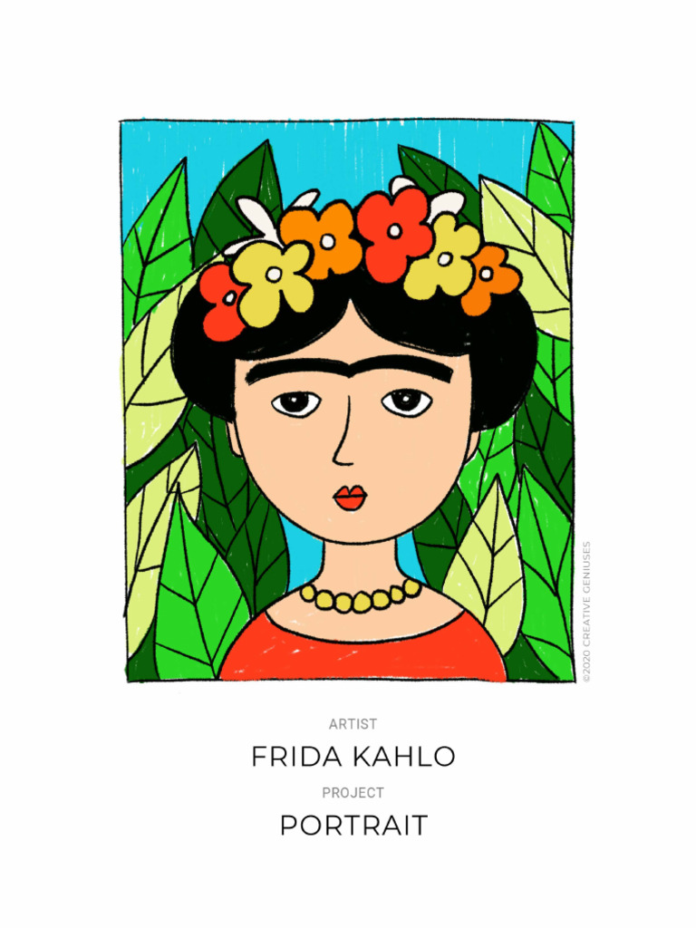 Frida Kahlo Portrait Drawing Guide | PDF
