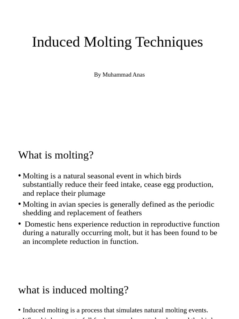 Induced Molting Techniques | PDF