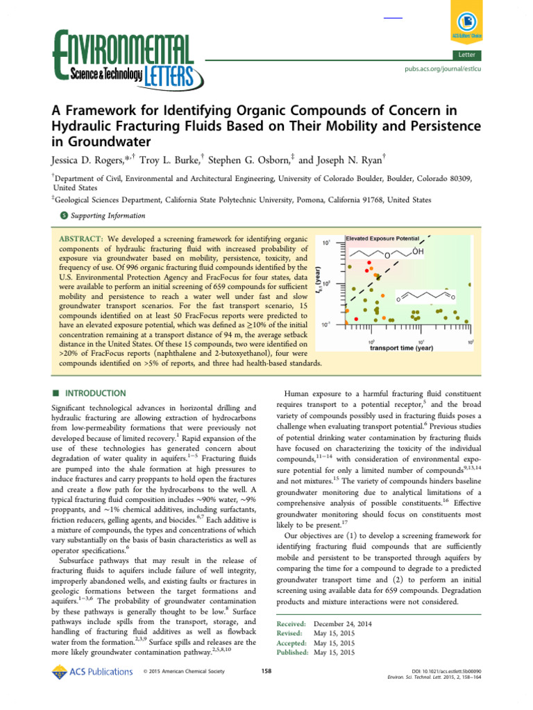 A Framework For Identifying Organic Compounds of Concern in | PDF ...